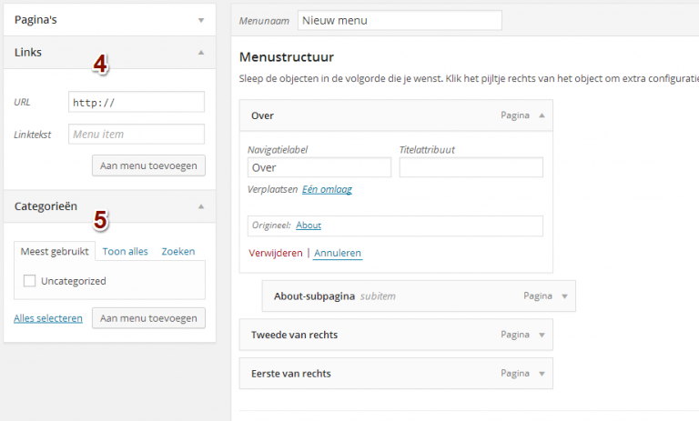 Hoe maak je een menu aan in WordPress? Menu aanpassen & wijzigen